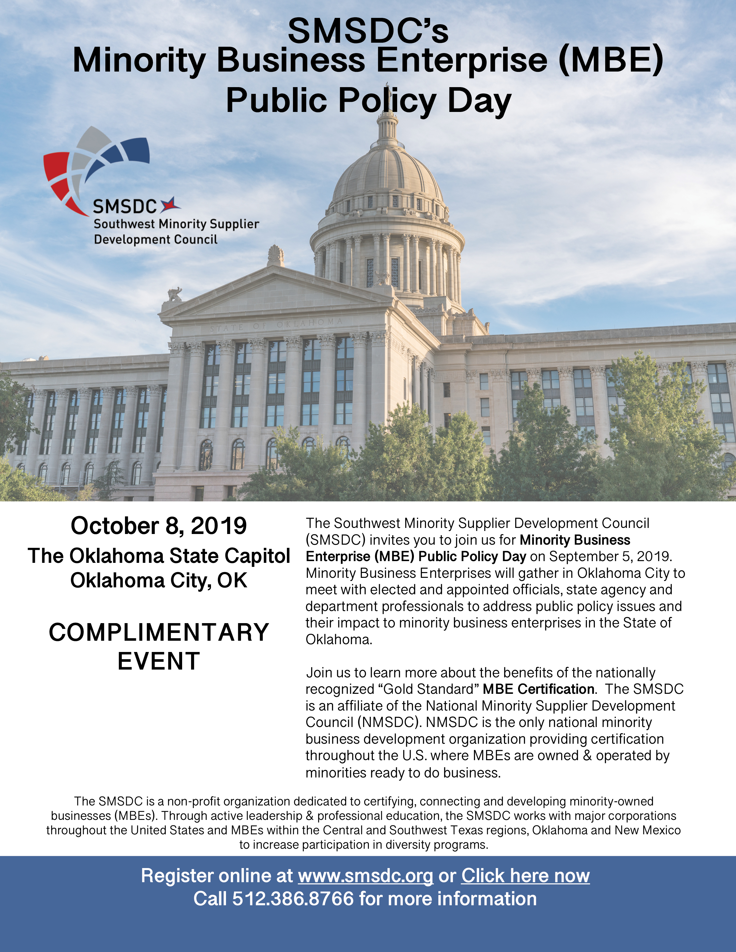 MBE Public Policy Day flyer | SMSDC